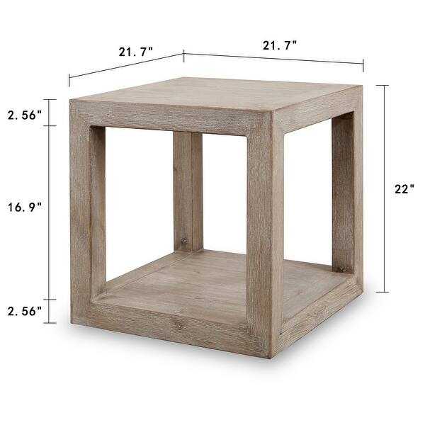 Artissance Peking Grand Framed Square Side Table, 22 Inch Tall ...