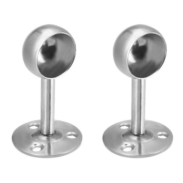 Pipe Bracket32mm Dia95mm HeightWall Mounting Rail Rod Socket 2pcs ...