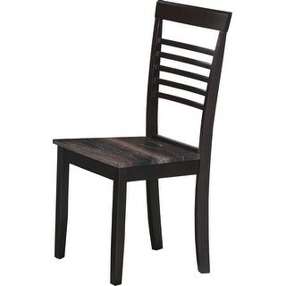 Titanic Furniture Stella Rustic Design Two-Tone Brown Wood Dining Chair ...
