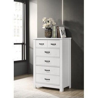 Elegant and Practical Vanity Table with White 6 Drawers and Black ...