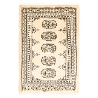 ECARPETGALLERY Hand-knotted Finest Peshawar Bokhara Beige Wool Rug - 2 ...
