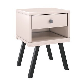 Mid-century Modern Bedside Table with 2 Levels of Storage End Table ...