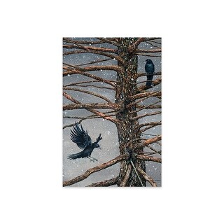 Corvus Corvidae And The Cedar Print On Acrylic Glass by Maggie ...