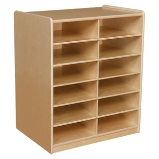 Wood Designs Toddler Letter storage oraganizer with Casters, Birch 12 ...