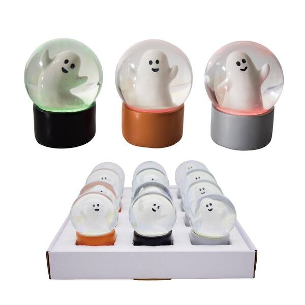 Mini Resin Ghost Light Up Globes Set of 3 Halloween Decor ...