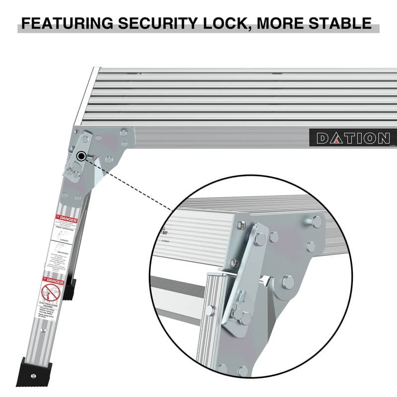 Work Platform Aluminum Step Ladder Drywall Folding Step Stool - Bed ...