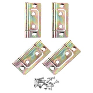 4Pcs 2x1 Inch Door Hinges Non-Mortise No Noise Plating - Bed Bath ...