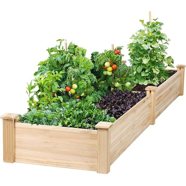 Outsunny 4-Tier Raised Garden Bed, Vertical Flower Pots Rack with Angle ...