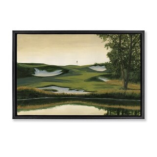 Stupell Golf Course Terrain Framed Floater Canvas Wall Art Design By ...