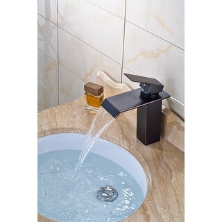 Copper Fashion Basin Waterfall Faucet - Black - Bed Bath & Beyond ...