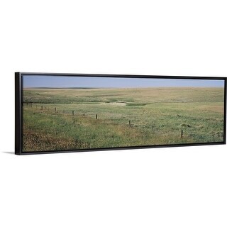 "Prairie grass on a landscape, Kearney County, Nebraska" Black Float ...