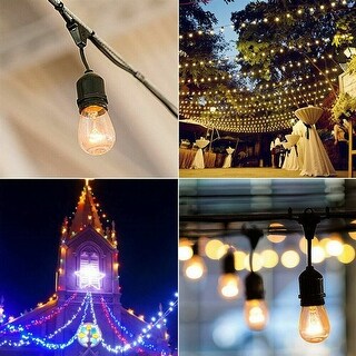 48ft LED String Lights with 15 Bulbs Waterproof - Bed Bath & Beyond ...