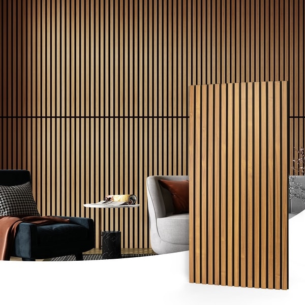 Art3d 23.6in x 47.2in Acoustic Wall Cladding Siding Board,Slat Wall ...