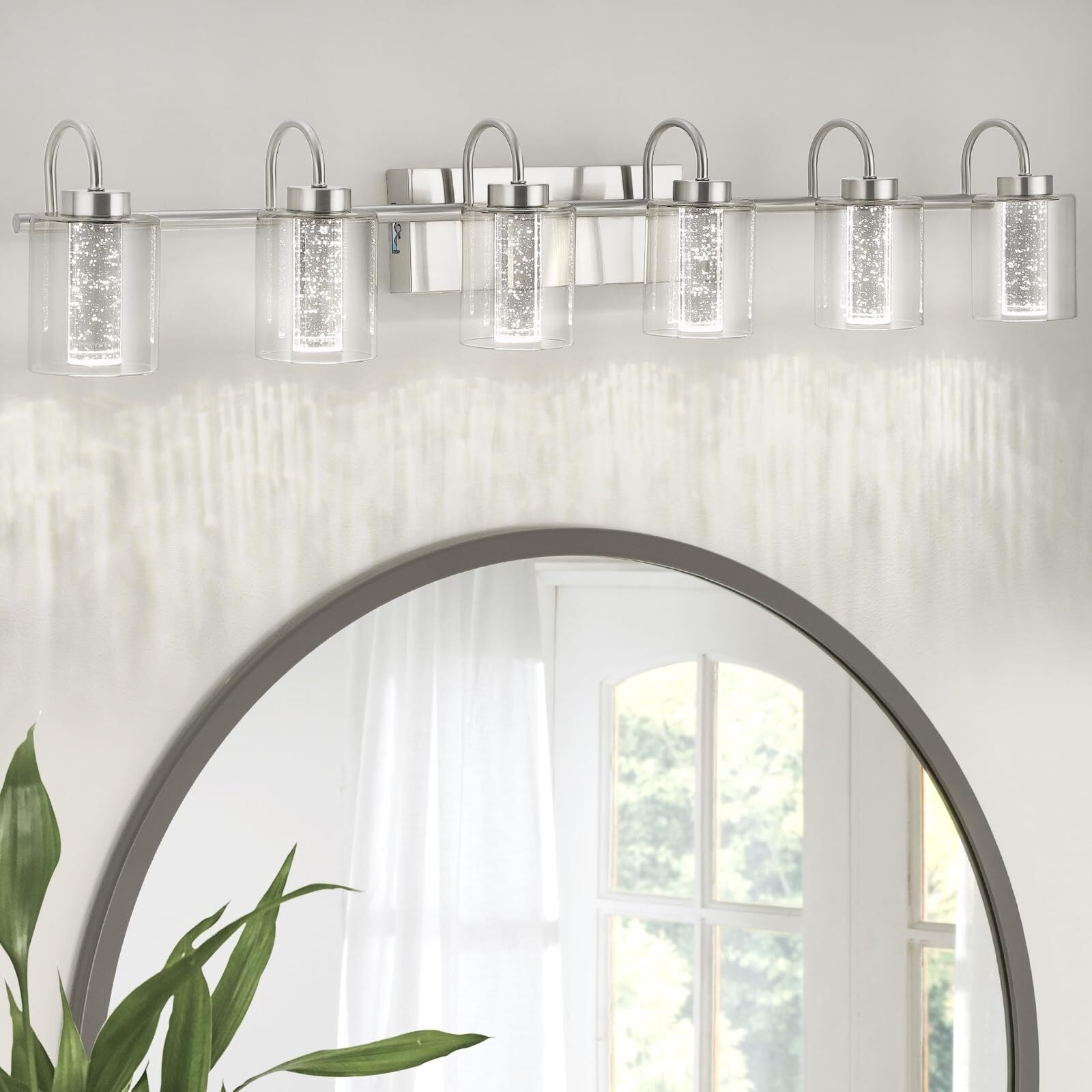 Bathroom light fixture brushed nickel store