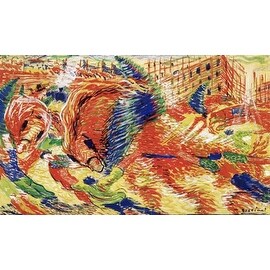 The City Rises by Umberto Boccioni Abstract Art Print - Bed Bath ...