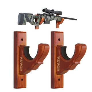 VEVOE Gun Rack Wall Mount,Horizontal Gun Rack and Shotgun Hooks,Single ...