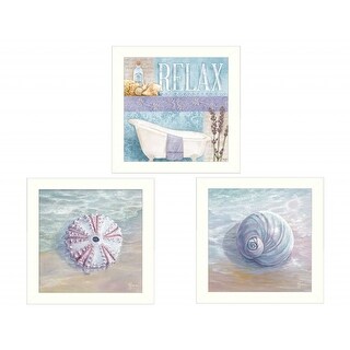 Set Of Three Shells I White Framed Print Wall Art - Bed Bath & Beyond ...
