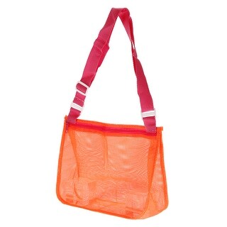 Mesh Beach Bag, Sand Backpack Shell Collecting Bags with Zipper, Orange ...