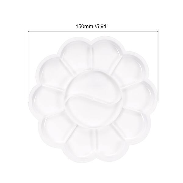 12 Wells Paint Tray Palette Painting Pallet Holder Flower Shape, White ...