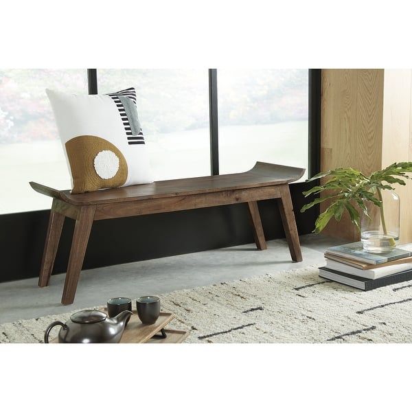Ashley Furniture Abbianna Brown Accent Bench - 48"W x 15"D x 18"H - Bed ...