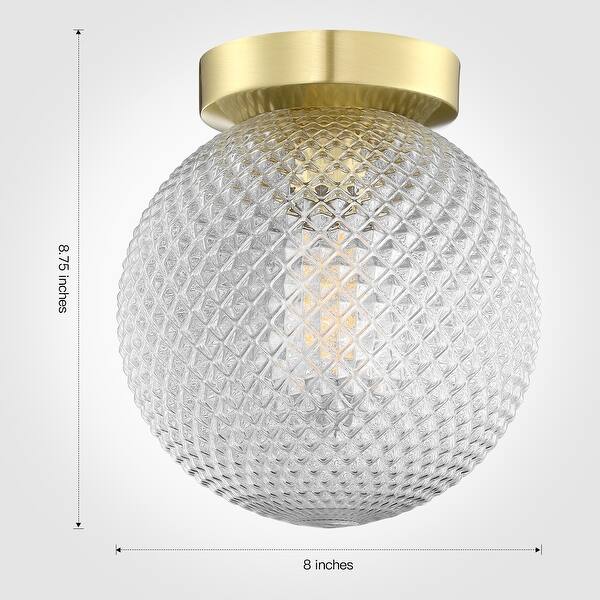 Castor Gypsy Ball Glass Flush Mount Ceiling Light - 1-LIGHT - Bed Bath ...