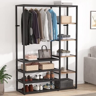 Free Standing Closet Organizer with Storage Shelves, Heavy Duty Clothes ...
