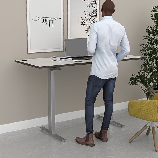 Quantum Series Programmable Electric Sit-Stand Straight Desk - Bed Bath ...