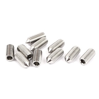 M8x20mm Stainless Steel Cone Point Grub Screws Hex Socket Set Screw ...