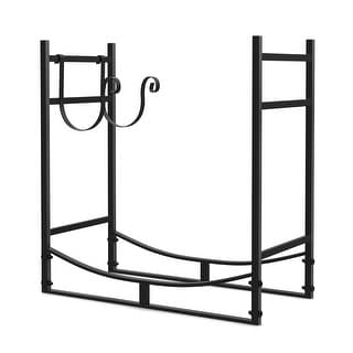 30-Inch Indoor/Outdoor Firewood Log Rack, Firewood Storage Rack Holder ...