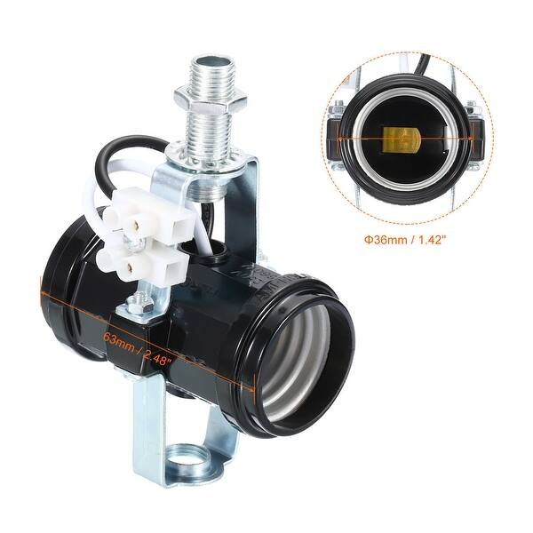 2Pcs E27 Double Base Bulb Socket Adapter M10 Thread Lamp Holder 2 Light ...