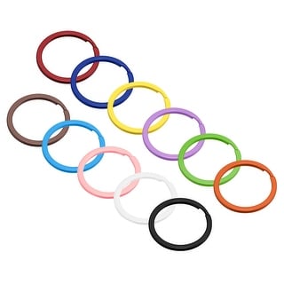Split Keychain Rings, 30mm Round Flat Key Holder for Key, DIY Set of 11 ...