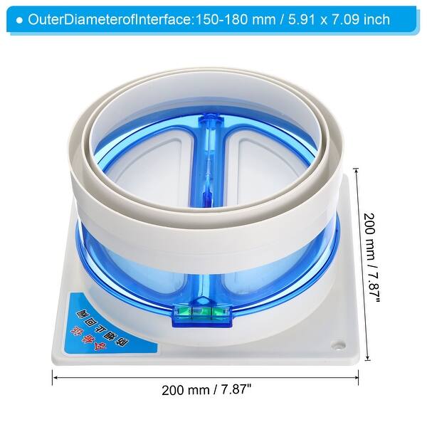 1 Set 6"-7" Backdraft Damper with 2M Pipe ABS Inline Duct Adaptor ...