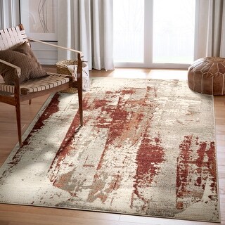 Abani Sedona SED100A Abstract Beige Multicolored Distressed Area Rug ...