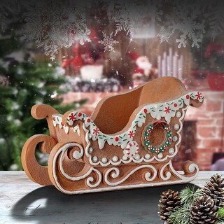 13" Resin Gingerbread Sleigh - Bed Bath & Beyond - 36560725