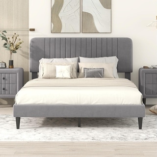 Elegant Design Queen Size Platform Bed - Bed Bath & Beyond - 38942306
