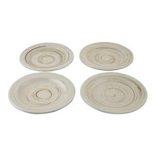 Handmade Typhoon Ceramic dessert plates (Thailand) - Bed Bath & Beyond ...