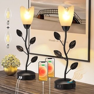 Uplight Table Lamp Set of 2 Touch Control with USB - Bed Bath & Beyond ...