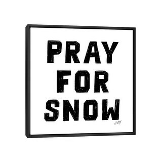 iCanvas "Pray For Snow" by LindseyKayCo Framed Canvas Print - Bed Bath ...