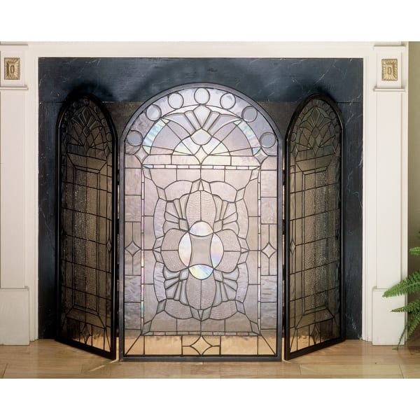 Meyda Tiffany 48104 Stained Glass / Tiffany Fireplace Screen from the ...