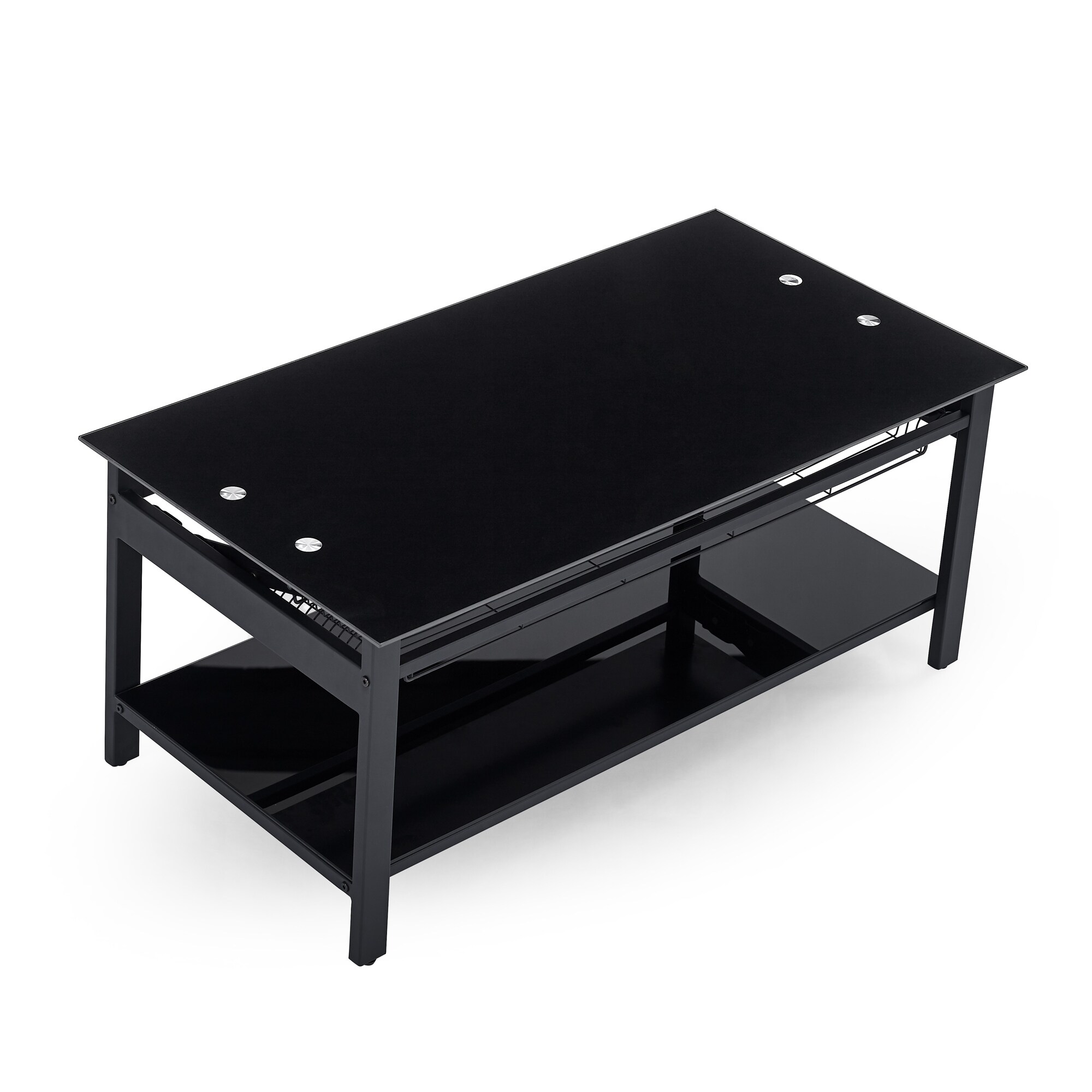 Lift and Lift Coffee Table with Hidden Dividers and Storage Shelves ...