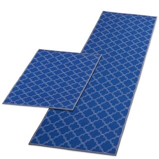 2 Pcs Navy Blue Kitchen Mats - Bed Bath & Beyond - 40134700