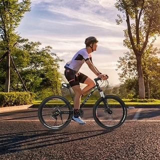 Mountain Bike 24-inch 21-Speed Magnesium Alloy Frame,Whole Body Paint ...