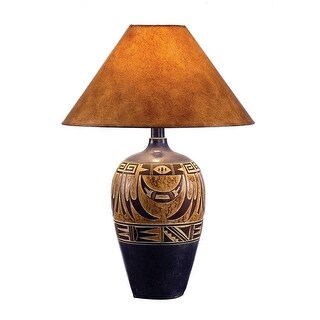 Iva 29 Inch Table Lamp, Hydrocal, Curved Round Base, Rich Espresso ...