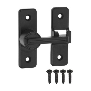 Barn Door Lock Sliding Barn Door Latch Lock 180 Degree Gate Latch Black ...