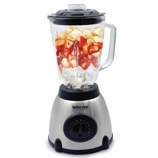 Better Chef 500W 5-Speed Glass Jar Blender with Stainless Steel Base ...