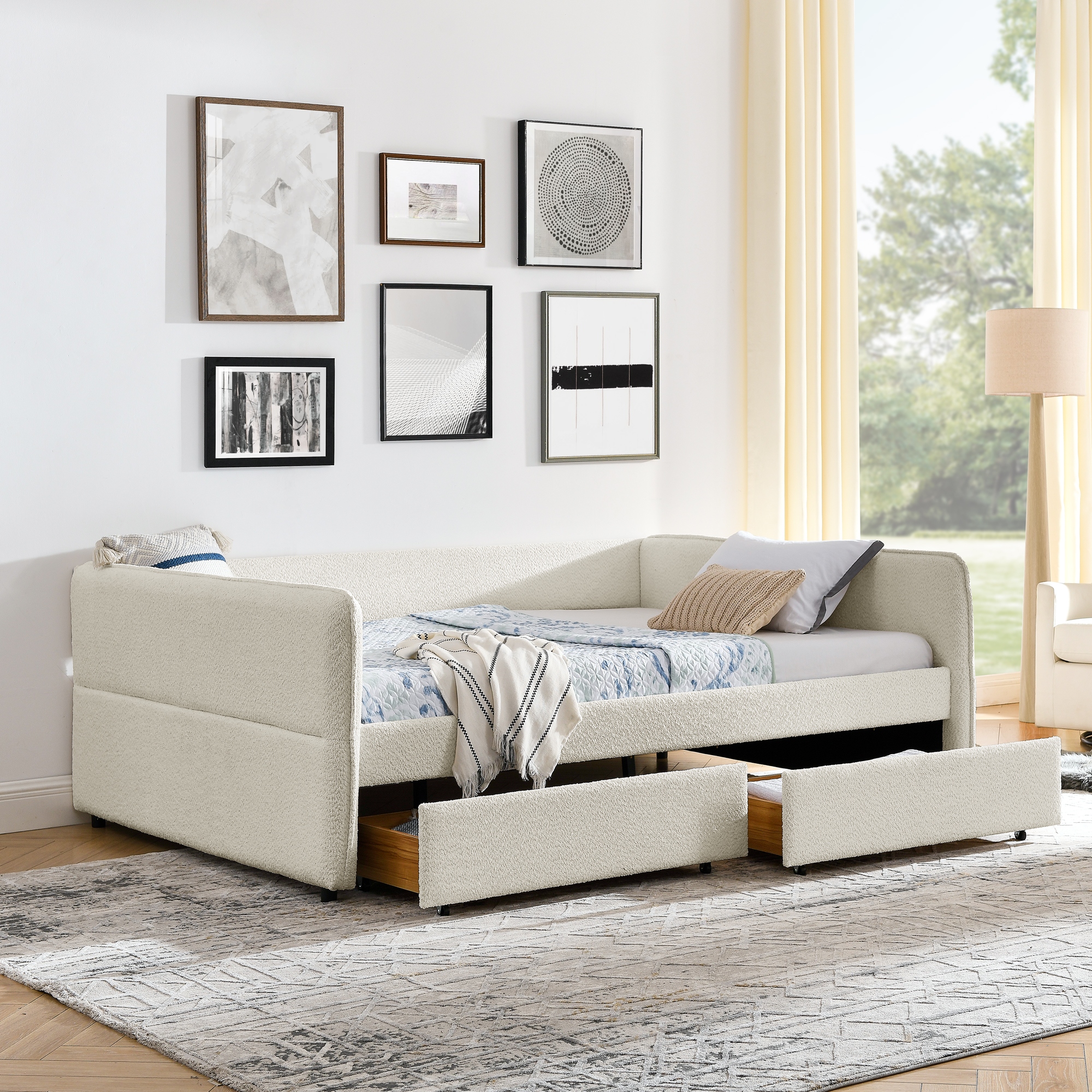 Trundle couch queen store