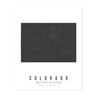 Colorado Maps Minimal Art Print/Poster - Bed Bath & Beyond - 34898613