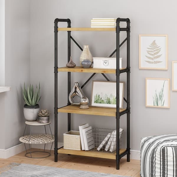Greenwood Iron Bookcase by Christopher Knight Home - Bed Bath & Beyond ...