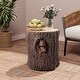 COSIEST Outdoor Wood Tree-Trunk Log Stool - Bed Bath & Beyond - 34630918