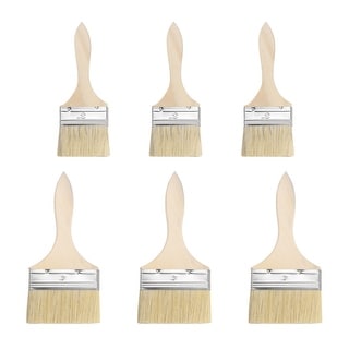 3Inch 4Inch Paint Brush Synthetic Bristle with 13mm Thick Wood Handle ...